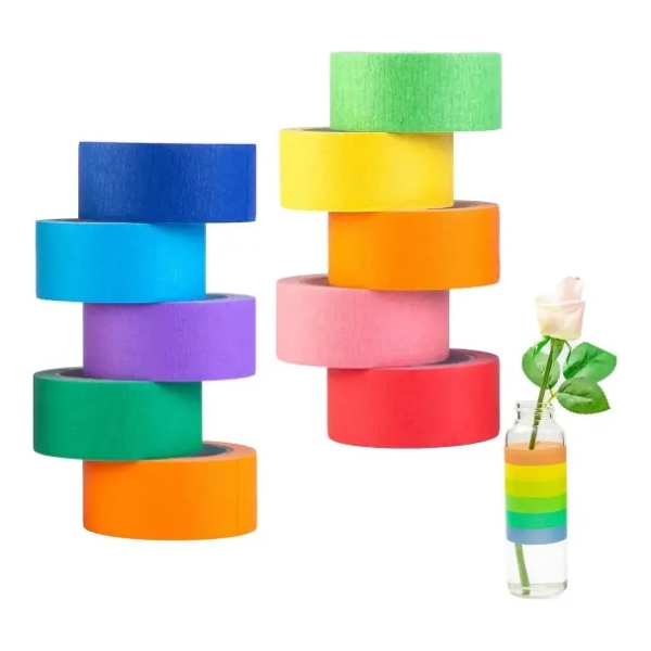 10 Rollos Masking Tape Cinta Marcado Papel Color - Active Brain